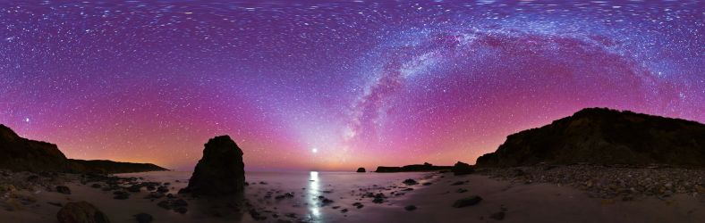 California - Molera Point and Setting Venus - 360